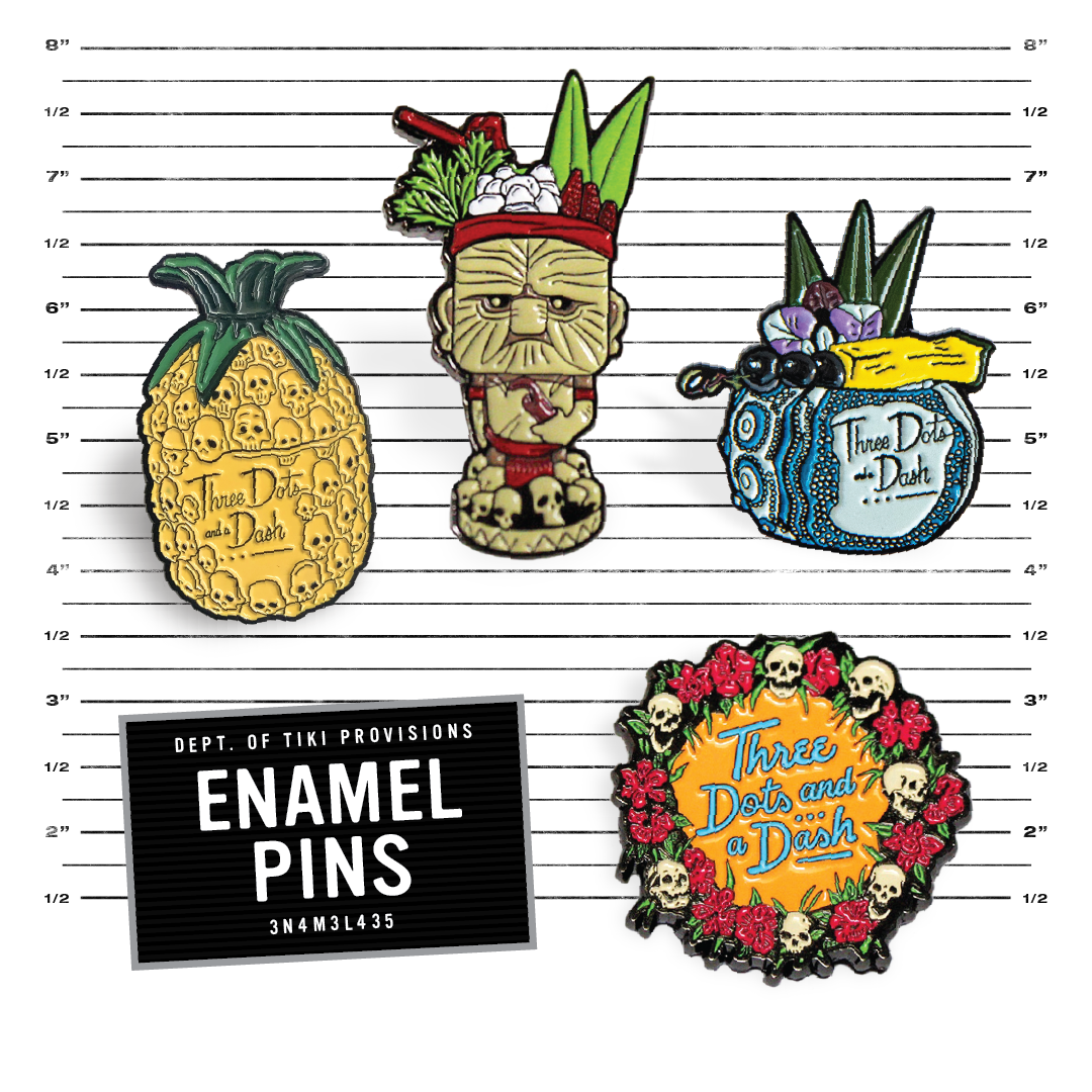 Enamel Pins – Three Dots and a Dash
